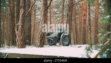German Military Ammunition. German Infantry Cart Or Handcart ...