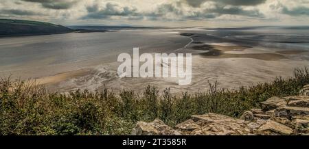 Seascape view, from Llanstephan towards Gower, Wales UK Stock Photo - Alamy
