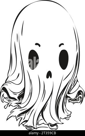 Ghost character on transparent background vector brush texture. Vector ...