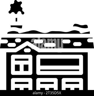 green roofs living glyph icon vector illustration Stock Vector Image ...