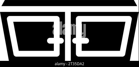 window top view glyph icon vector illustration Stock Vector Image & Art ...