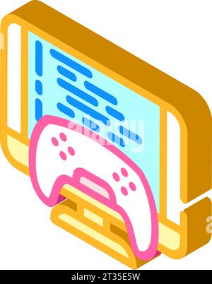 programming game development isometric icon vector illustration Stock ...