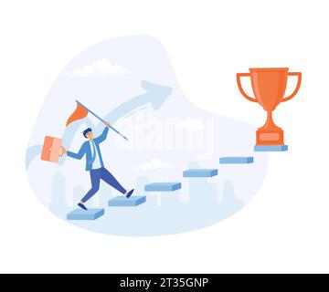 Success people step up on arrow vector promotion team business ...