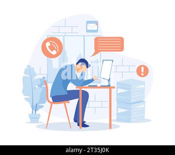 Tired and exasperated office worker Stock Vector Image & Art - Alamy