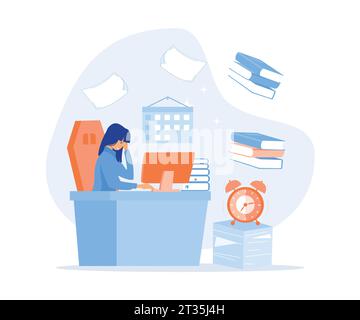 Modern Professional Sitting on Office Chair Profile Silhouette Vector ...