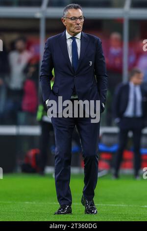 Marco Landucci Assistant Coach of AC Milan reacts during Coppa Italia ...