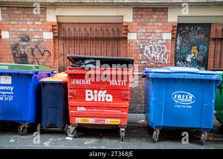 Biffa commercial waste disposal company general waste bin outside a ...