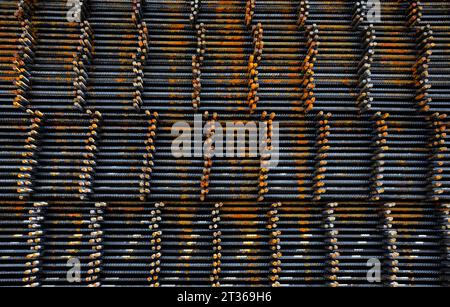 Stacks of industrial steel grids Stock Photo - Alamy