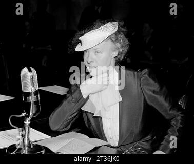Dorothy Thompson. Portrait of the American journalist and broadcaster ...