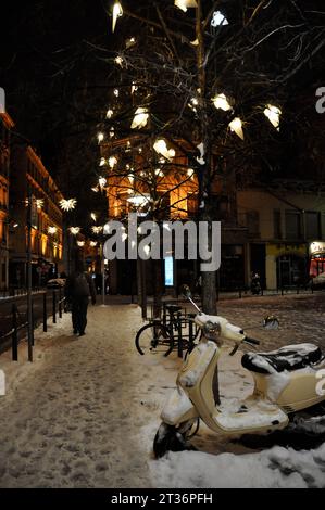 Scooter, Lyon, France Stock Photo - Alamy