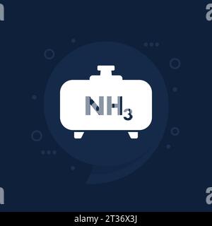 ammonia, NH3 gas in big tank icon Stock Vector Image & Art - Alamy