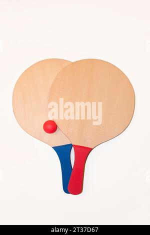 Beach or Lawn Paddle Set and Ball. Also called Kadima or Matkot Stock ...