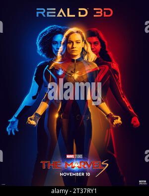 THE MARVELS, (aka CAPTAIN MARVEL 2), US character poster, Brie Larson ...