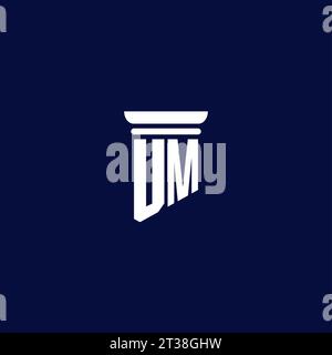 UM initial monogram logo design with pentagon shape style design ideas ...