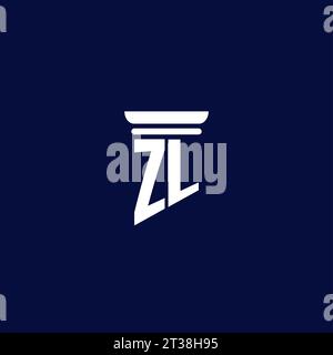 ZL monogram initials design for law firm logo inspiration Stock Vector ...