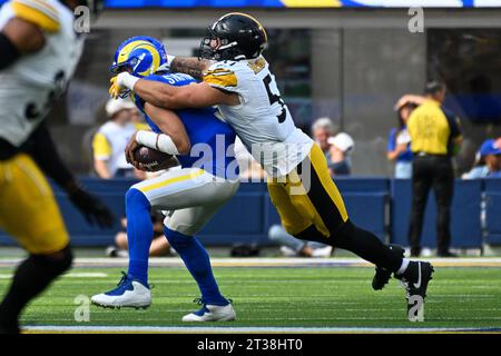 Pittsburgh Steelers linebacker Nick Herbig (51) battles with New ...