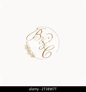 BC logo initials monogram with circular lines, minimalist and clean ...