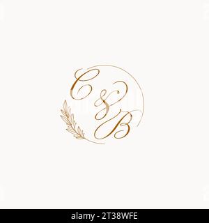 CB logo initials monogram with circular lines, minimalist and clean logo design, simple but ...