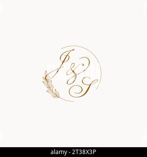 JS logo initials monogram with circular lines, minimalist and clean ...