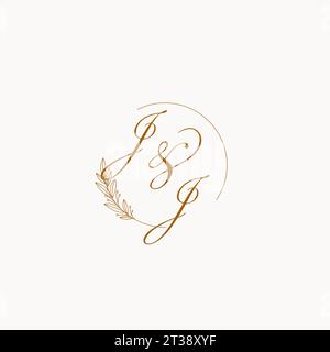 JJ logo initials monogram with circular lines, minimalist and clean ...