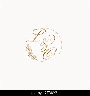 LO logo initials monogram with circular lines, minimalist and clean ...