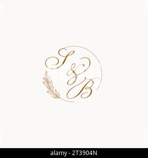 SB logo initials monogram with circular lines, minimalist and clean ...