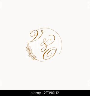 VO logo initials monogram with circular lines, minimalist and clean ...
