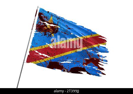 Dr Congo torn flag on transparent background Stock Photo - Alamy
