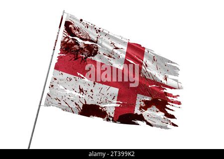 England torn flag on transparent background Stock Photo - Alamy
