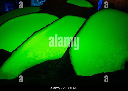 Picturesque view of natural cave of Cave of Can Marca Ibiza with ...