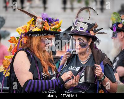 Folk Morris dancers, the Black Swan Border Morris side, dancing in the ...