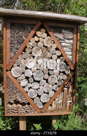 A bug house built from bricks tiles and wood to provide for ...