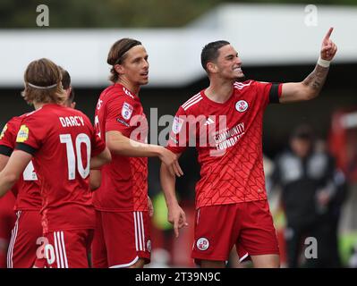Danilo Orsi of Crawley Town celebrates his goal during the Sky Bet ...