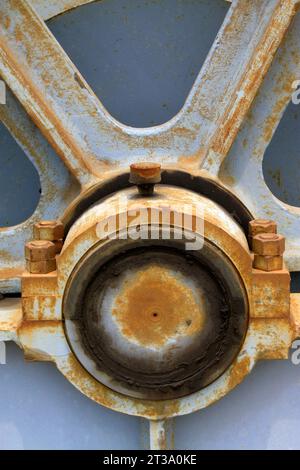 Metal parts with greasy dirt in a factory Stock Photo - Alamy