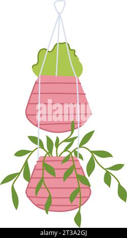 natural hanging planter cartoon vector illustration Stock Vector Image ...