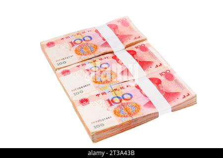 chinese one hundred cash on a white background Stock Photo - Alamy