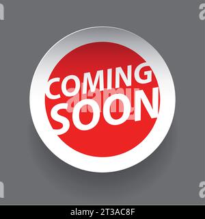 Coming soon star sticker set vector illustration. Coming soon icon ...