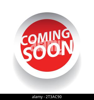 Coming soon star sticker set vector illustration. Coming soon icon ...