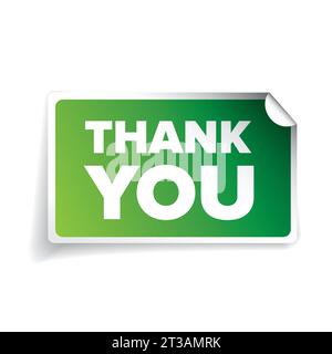thank you sign. thank you rounded green sticker. thank you Stock Vector ...