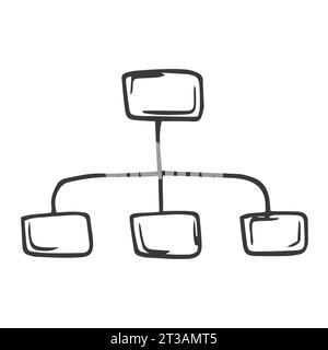 Company hierarchy concept linear icon. Leadership thin line ...