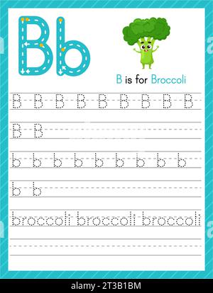 Flashcard letter B is for broccoli Stock Vector Image & Art - Alamy