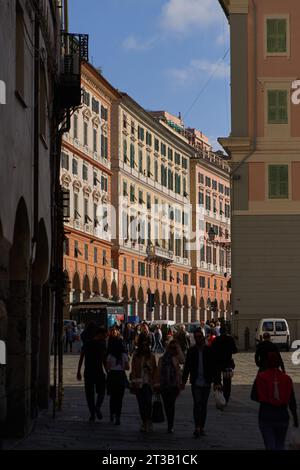 around the port of Genoa city Stock Photo - Alamy