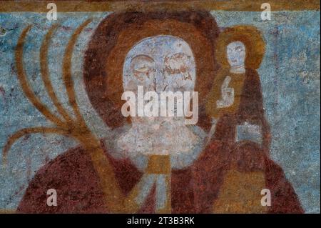 Dance of Death on the south wall, the equality of all people in front of death, Gothic frescoes ...