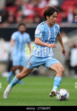 Coventry City's Tatsuhiro Sakamoto in action during the Sky Bet ...