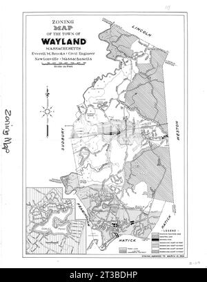 Zoning map of the town of Wayland Massachusetts amended to August 11 ...