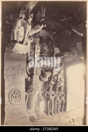 Vishnu Trivikrama sculpture in Cave 2 of the Badami cave temples built ...
