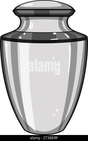 cremation urn ashes cartoon vector illustration Stock Vector Image ...