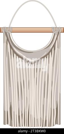 macram macrame wall hanging cartoon vector illustration Stock Vector ...