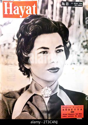 HAYAT Turkish magazine cover 1958 with Carole Lesley Stock Photo - Alamy