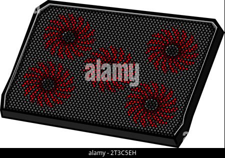 technology cooling pad cartoon vector illustration Stock Vector Image ...